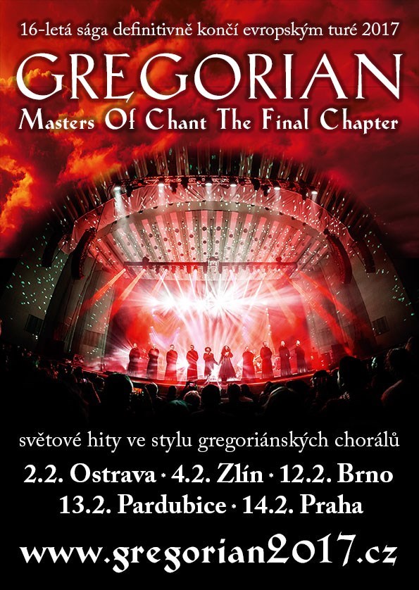 GREGORIAN - Masters Of Chant The Final Chapter – vstupenky